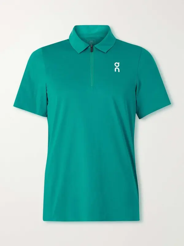 On Court Logo-printed Shell Polo Shirt - Green