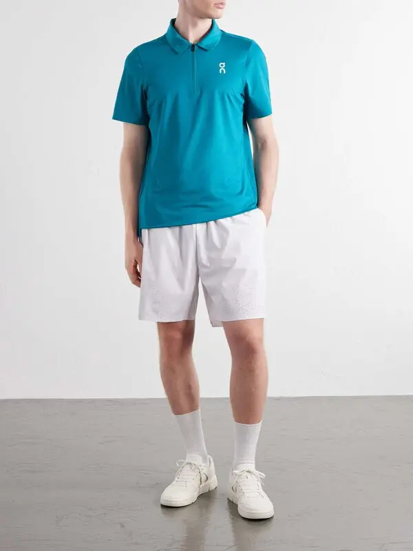 On Court Logo-printed Shell Polo Shirt - Green