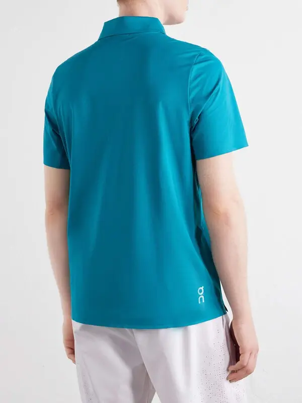 On Court Logo-printed Shell Polo Shirt - Green