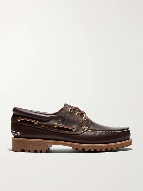 Timberland Authentic 3-eye Lug Leather Boat Shoes - Dark Brown