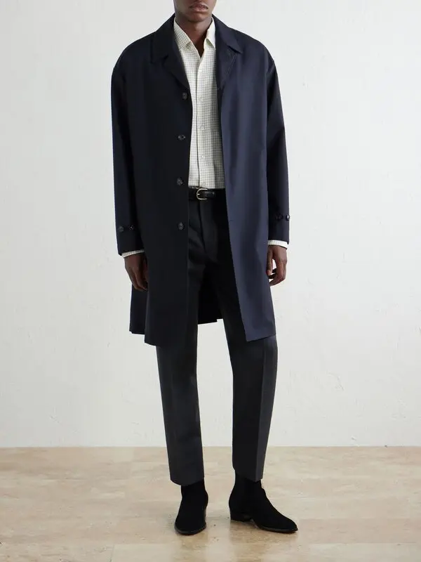 Zegna Checked Silk-twill Shirt