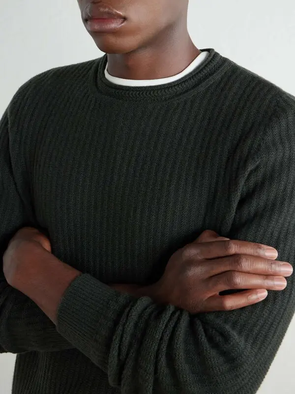 Inis Meáin Merino Wool And Cashmere-blend Sweater