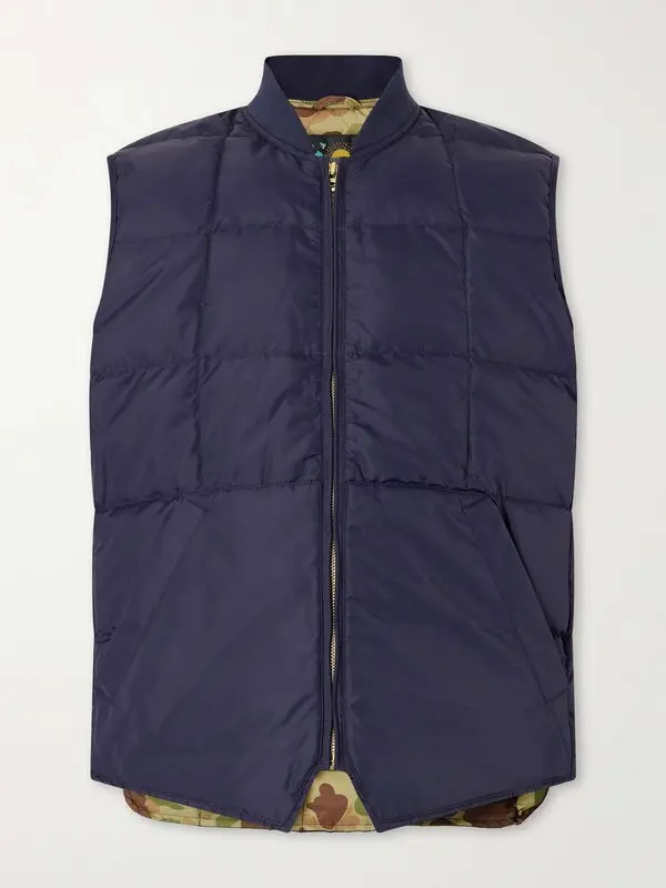 FORTELA Quilted Shell Down Gilet - Blue