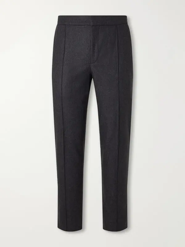 Zegna Straight-leg Wool, Cashmere, And Silk-blend Trousers