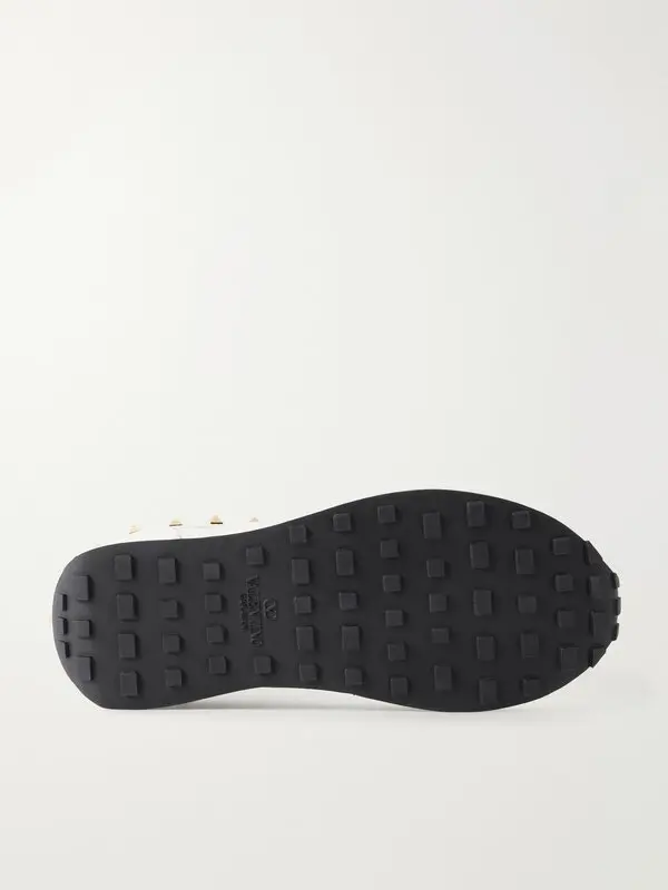 Valentino Garavani Studded Leather-trimmed Sneakers