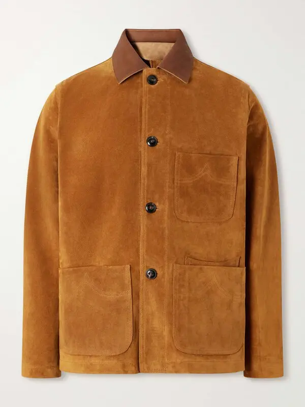 FORTELA Montana Leather-trimmed Suede Jacket