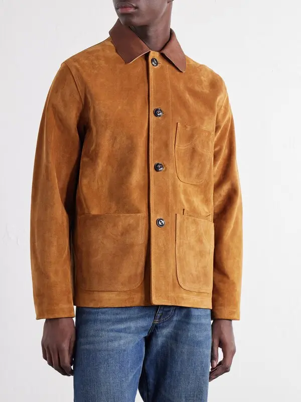 FORTELA Montana Suede Jacket With Leather Trim