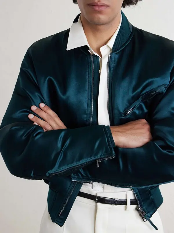 TOM FORD Satin Bomber Jacket