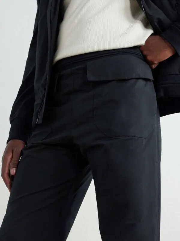 ADON Wide-leg Cotton-blend Sweatpants