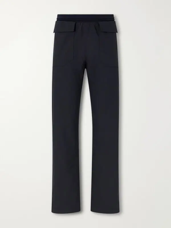 ADON Wide-leg Cotton-blend Sweatpants
