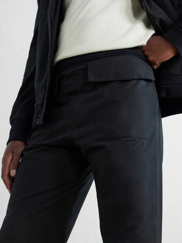 ADON Wide-leg Cotton-blend Sweatpants
