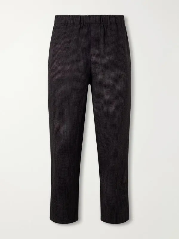 Barena Venezia Houndstooth Wool Trousers - Black