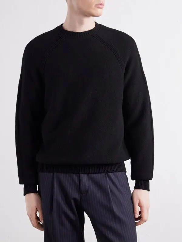 Inis Meáin Wool Sweater - Black