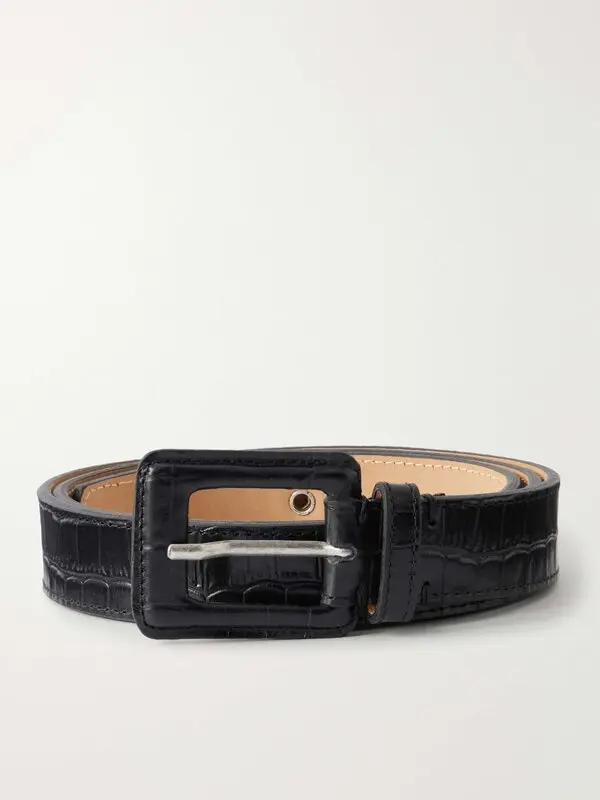 MFPEN 3cm Croc-effect Leather Belt