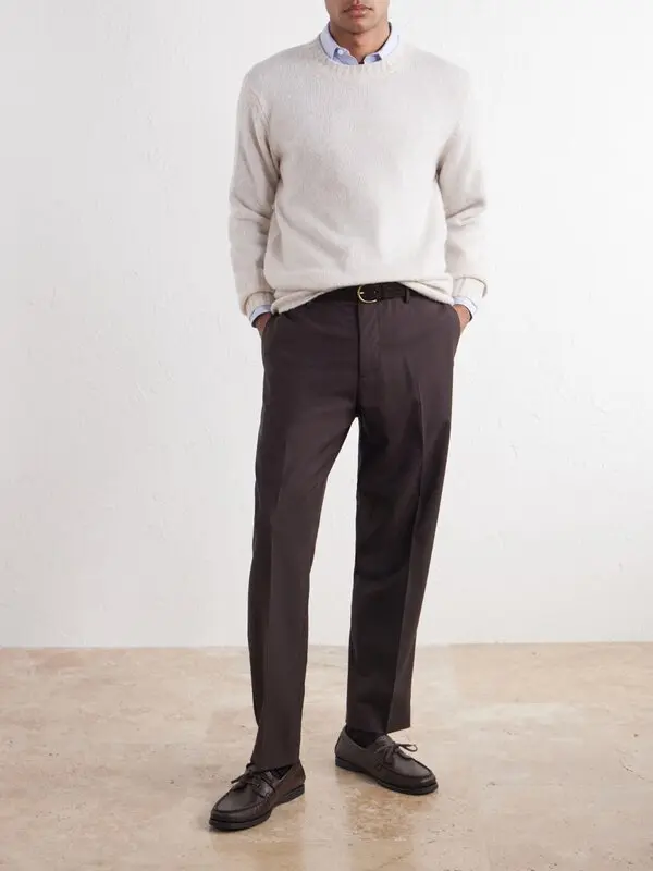 Nn07 Lee 6598 Merino Wool-blend Sweater - Neutrals