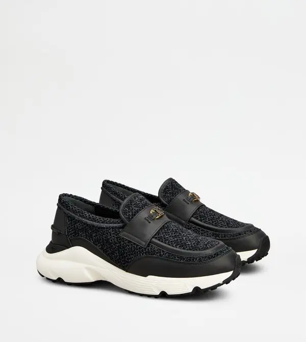 TOD'S Sporty Loafers In Fabric And Leather