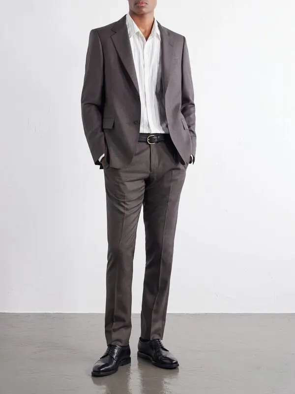 Mr P. Luxe Wool And Silk-blend Tailored Trousers
