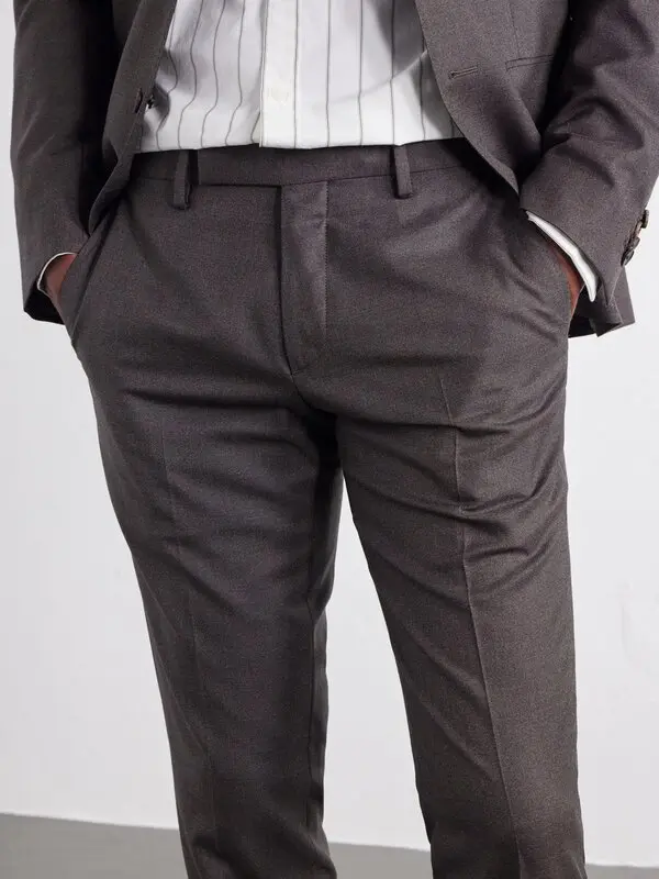 Mr P. Luxe Wool And Silk-blend Tailored Trousers