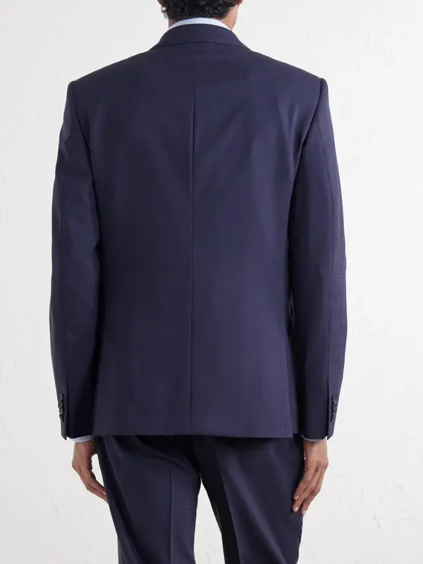 Mr P. Houndstooth Wool Double-breasted Suit Jacket