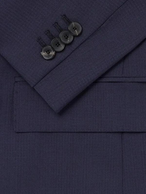 Mr P. Houndstooth Wool Double-breasted Suit Jacket