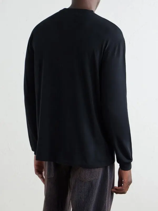 Auralee Cotton-jersey T-shirt - Black