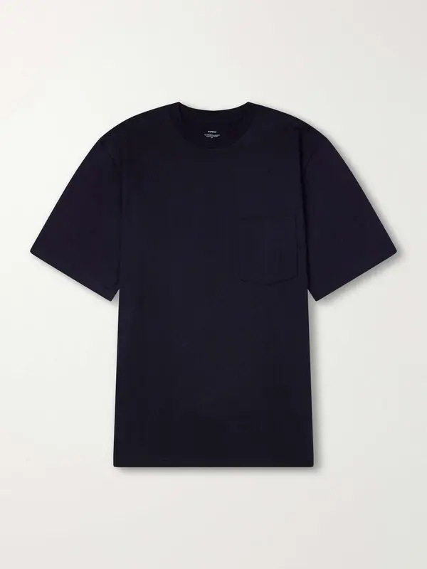 GRAPHPAPER Set Of Two Cotton-jersey T-shirt - Navy