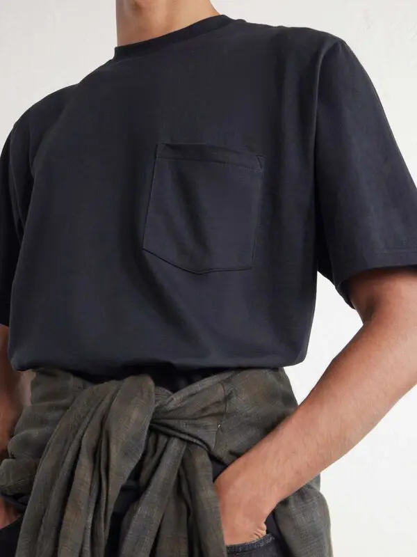 GRAPHPAPER Set Of Two Cotton-jersey T-shirt - Navy