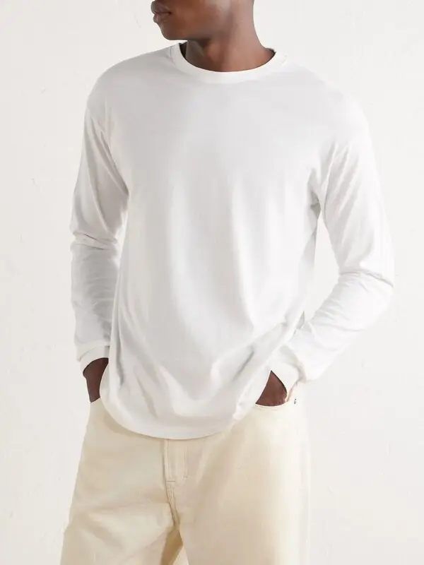 Auralee Cotton-jersey T-shirt - White
