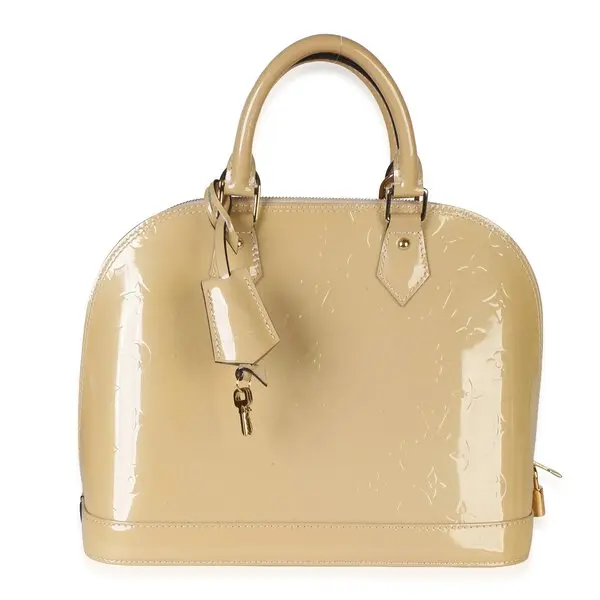 LOUIS VUITTON Monogram Vernis Alma Pm Top Handle Bag - Neutral