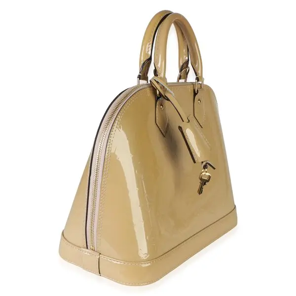 LOUIS VUITTON Monogram Vernis Alma Pm Top Handle Bag - Neutral