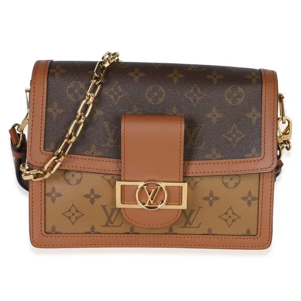 LOUIS VUITTON Reverse Monogram Canvas Dauphine Mm - Brown