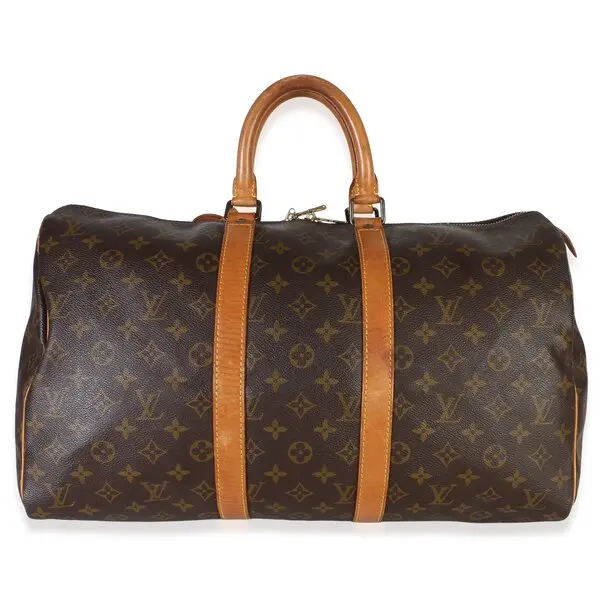 LOUIS VUITTON Monogram Canvas Keepall 45 Duffle Bag - Brown