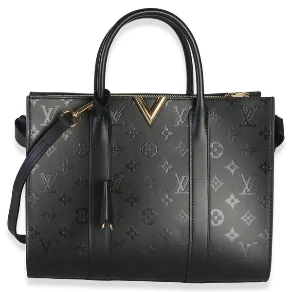 LOUIS VUITTON Monogram Cuir Plume Very Tote Mm
