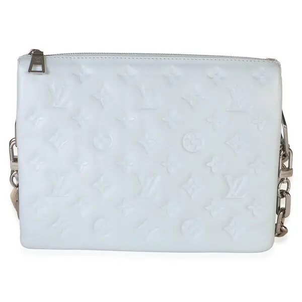 LOUIS VUITTON Monogram Embossed Lambskin Coussin Pm Shoulder Bag - Blue