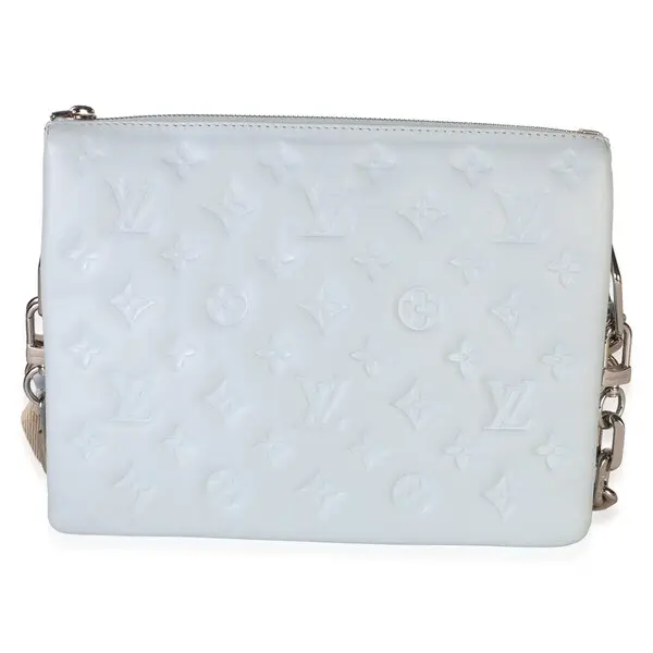 LOUIS VUITTON Monogram Embossed Lambskin Coussin Pm Shoulder Bag - Blue