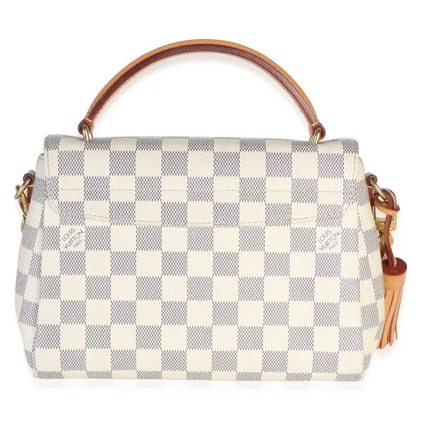 LOUIS VUITTON Damier Azur Canvas Croisette Shoulder Bag - Beige