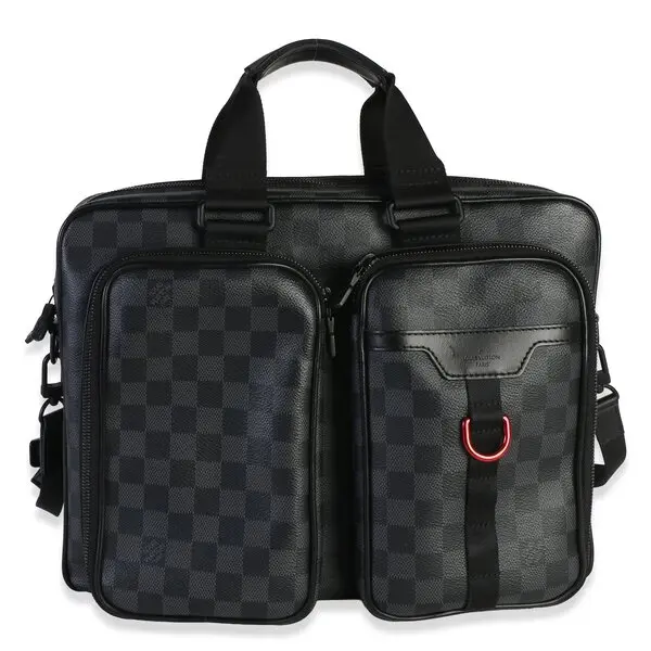 LOUIS VUITTON Damier Graphite Utility Business Bag - Black