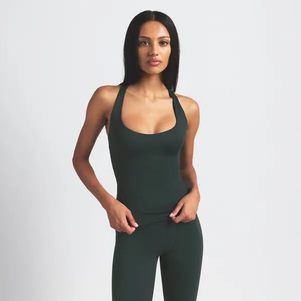 SKIMS Racerback Tank Top | Green | Small | Nike Matte