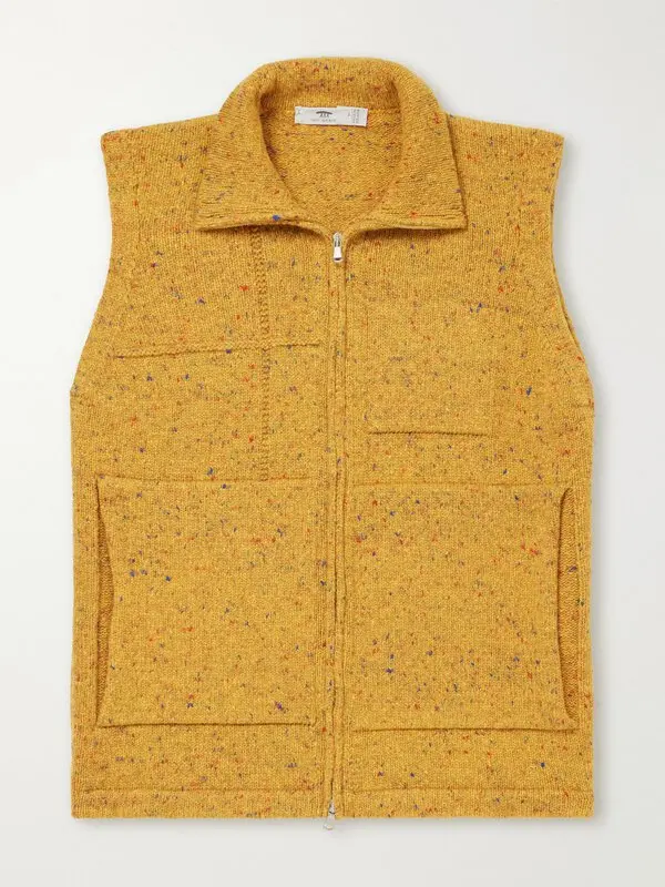 Inis Meáin Wool And Cashmere-blend Gilet - Yellow