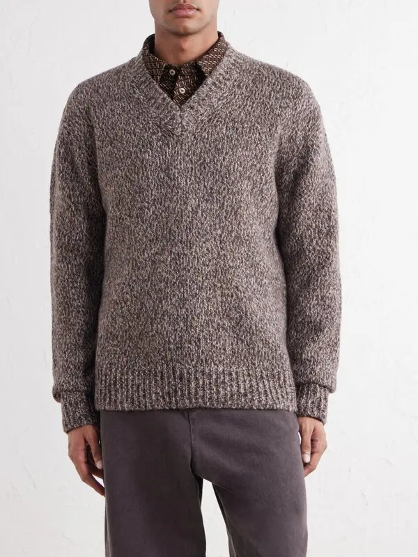 Nn07 V-neck Sweater - Brown