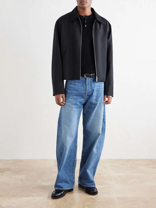 Mr P. Ribbed Wool And Cashmere Henley Sweater