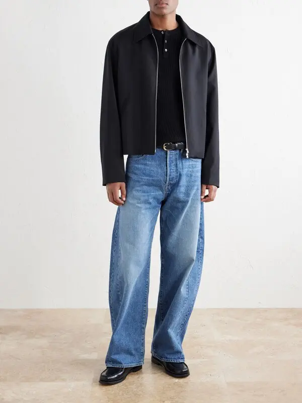 Mr P. Ribbed Wool And Cashmere Blend Henley Sweater