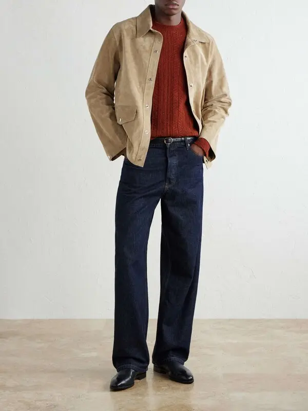 Inis Meáin Herringbone Merino Wool And Cashmere-blend Sweater