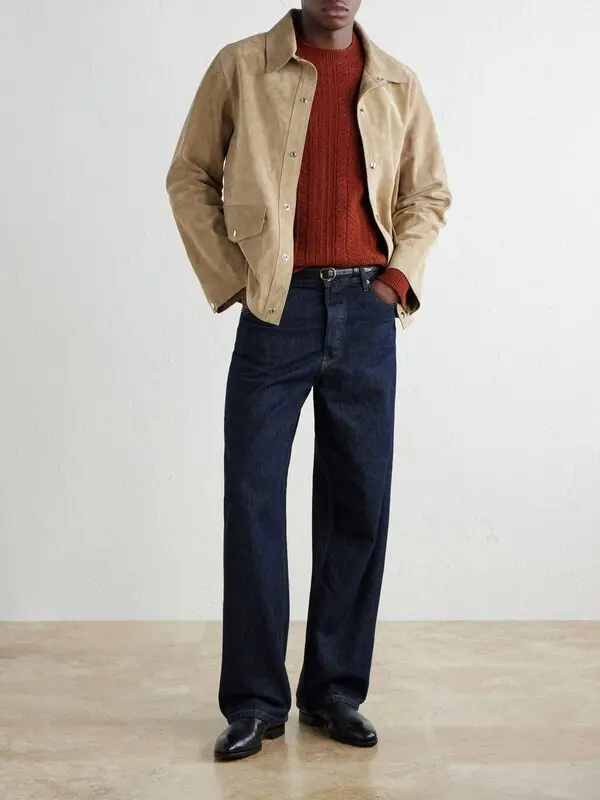 Inis Meáin Herringbone Merino Wool And Cashmere-blend Sweater