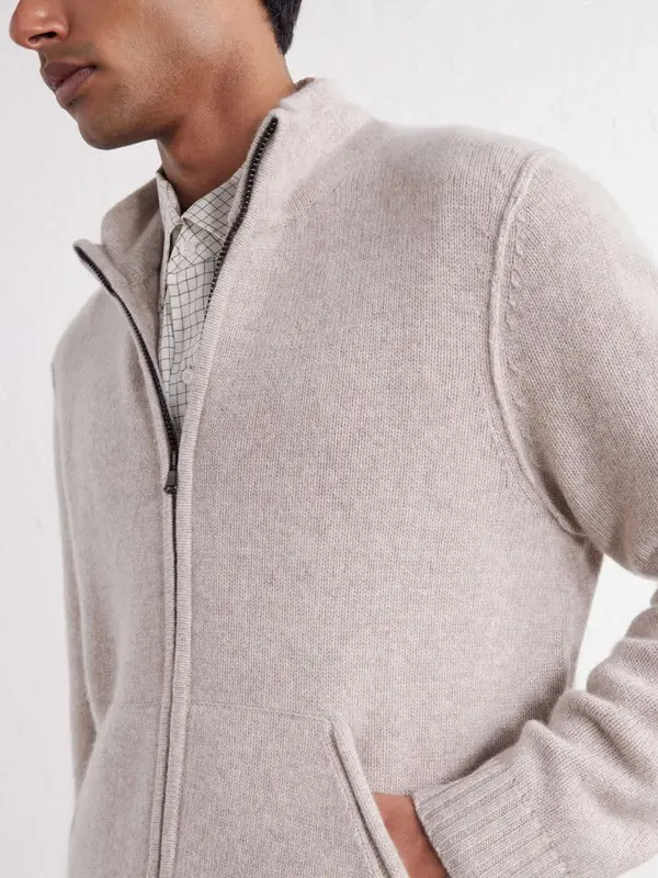 JAMES PERSE Cashmere Zip-up Cardigan