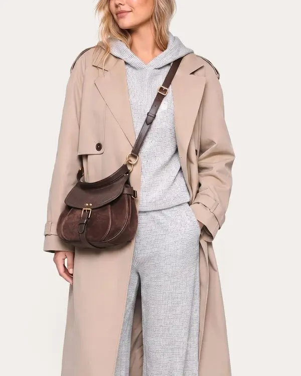 AIMEE Dash Convertible Crossbody - Fudge Suede
