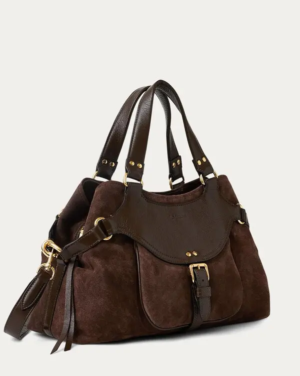 AIMEE Dash Satchel - Fudge Suede