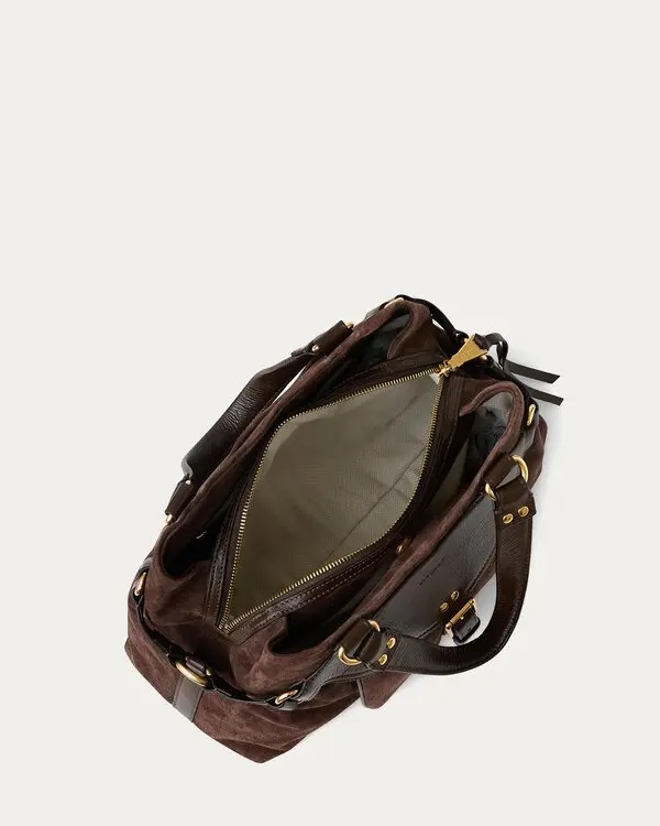 AIMEE Dash Satchel - Fudge Suede