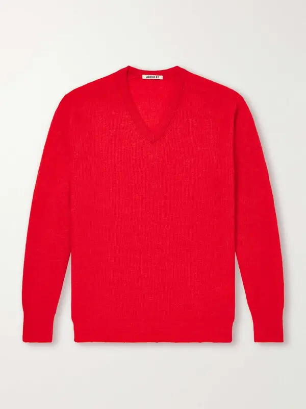Auralee Alpaca-blend Sweater