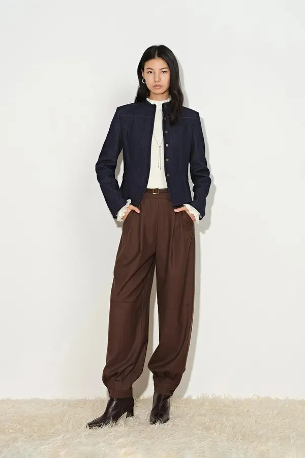 Fabrique Ivy Herringbone Cinched Waist Jacket
